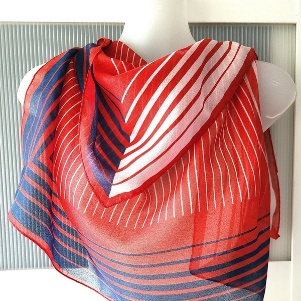 Red White Blue Scarf - Etsy