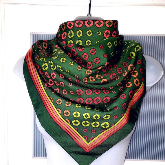Scarf Italy WISTEL T Dark Green Scarf Head Wrap Neck … - Gem
