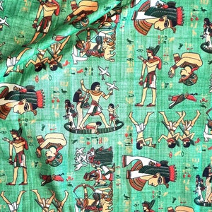 GREEN SCARF Egyptian Design Wrap Sarong Throw Fabric Shawl Ancient ...
