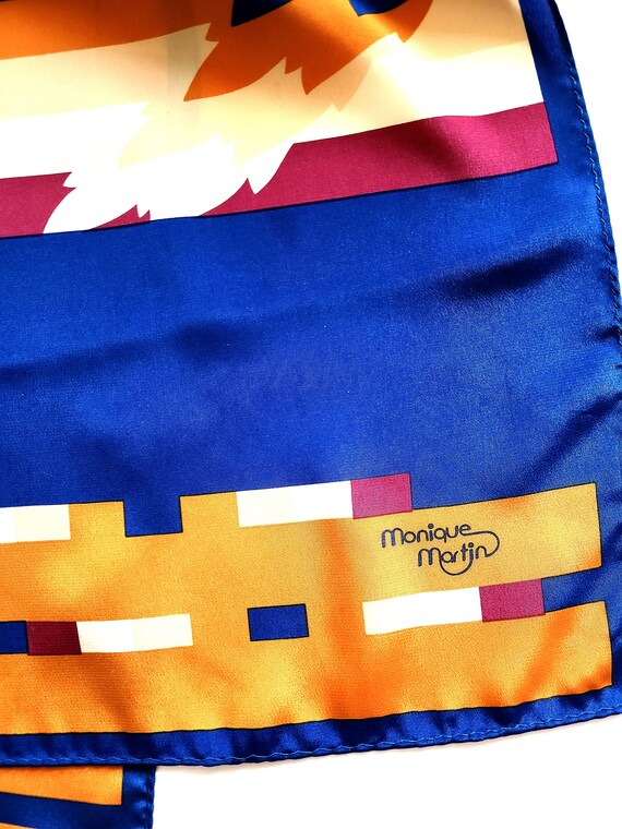 Designer MONIQUE MARTIN Designer Scarf Royal Blue Och… - Gem