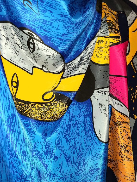 SILK PICASSO SCARF Large Square Art Scarf France Roya… - Gem