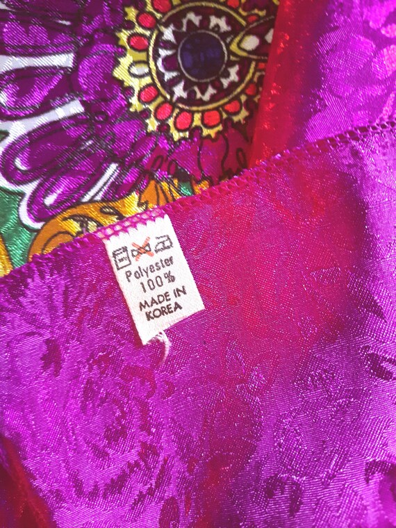 Hot Pink Scarf Large Square Korea Silk Satin Neck Wra Gem