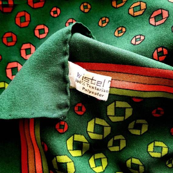 Green Scarf Italy WISTEL T Dark Green Neck Wrap Abstr… - Gem