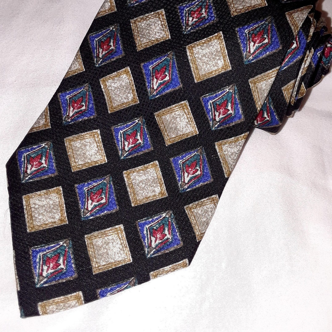ENRICO VENTURI Tie Italy Silk Necktie Italy Blue Black Beige Red ...