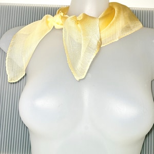 Yellow Silk Scarf With Metallic Thread: Versatile Neck Wrap - Etsy