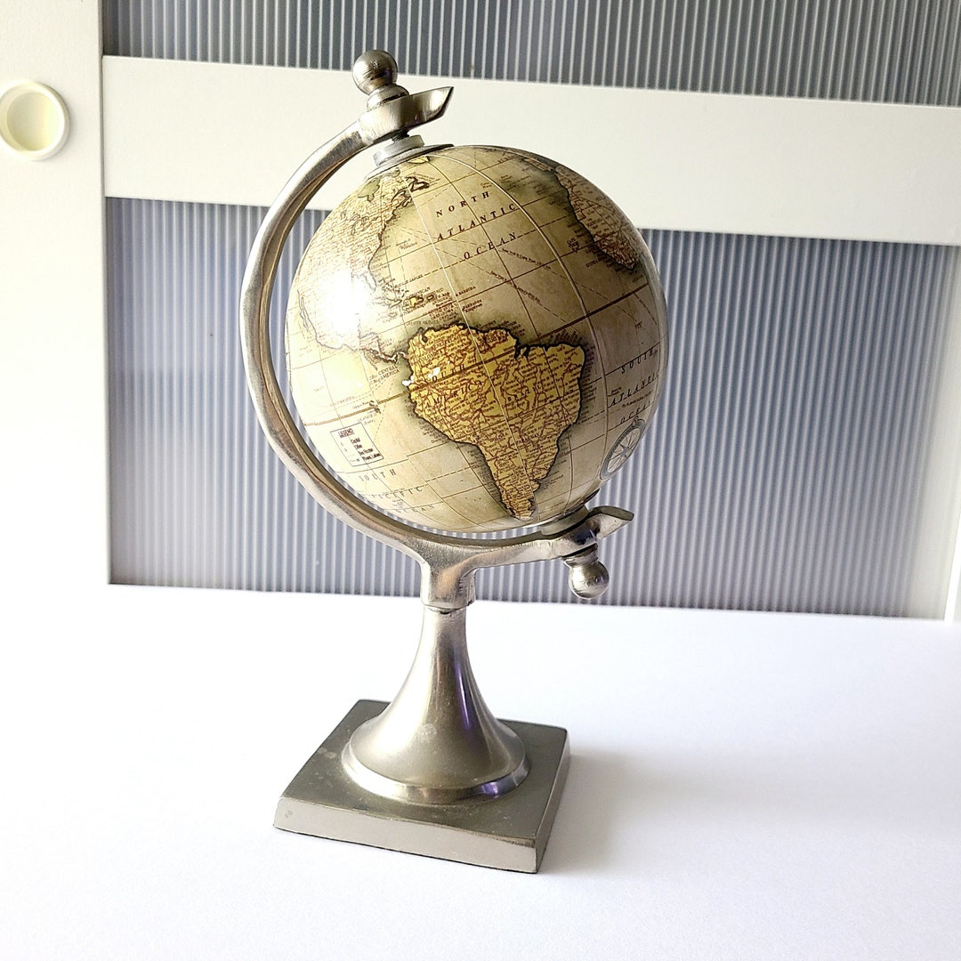 GLOBE Vintage World Globe Home Desktop Decor Small Globe Antique Style ...