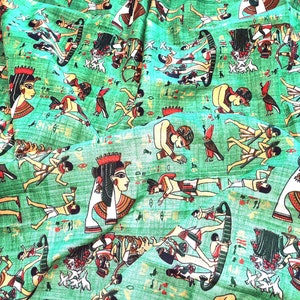 GREEN SCARF Egyptian Design Wrap Sarong Throw Fabric Shawl Ancient ...