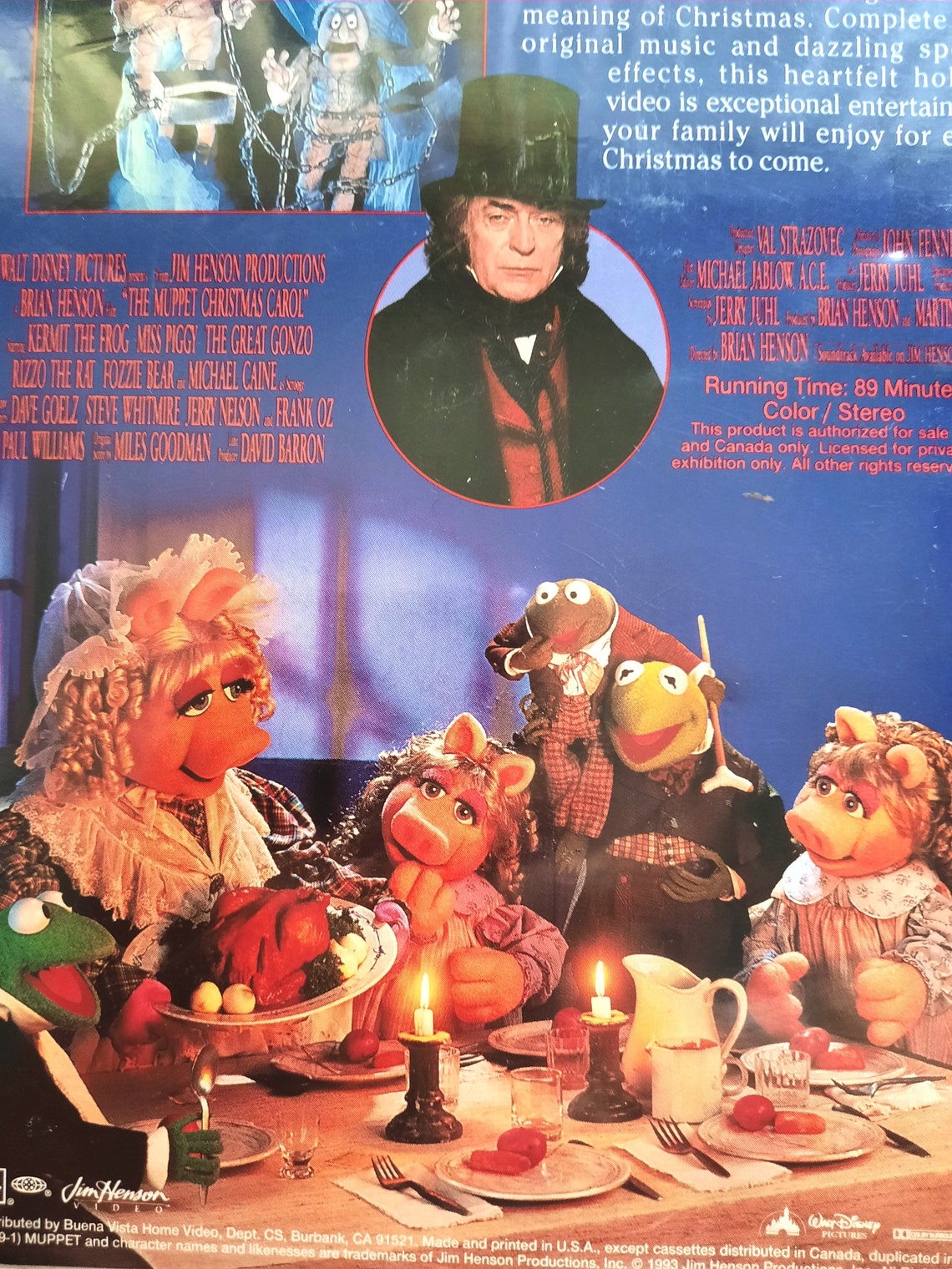 The MUPPET CHRISTMAS Carol VHS Walt Disney Video Classic - Etsy