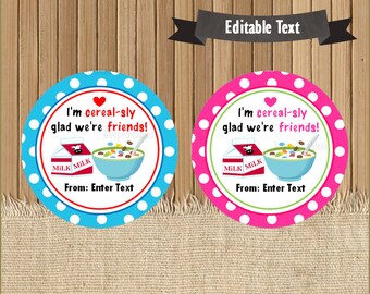 Cerealsly valentine | Etsy