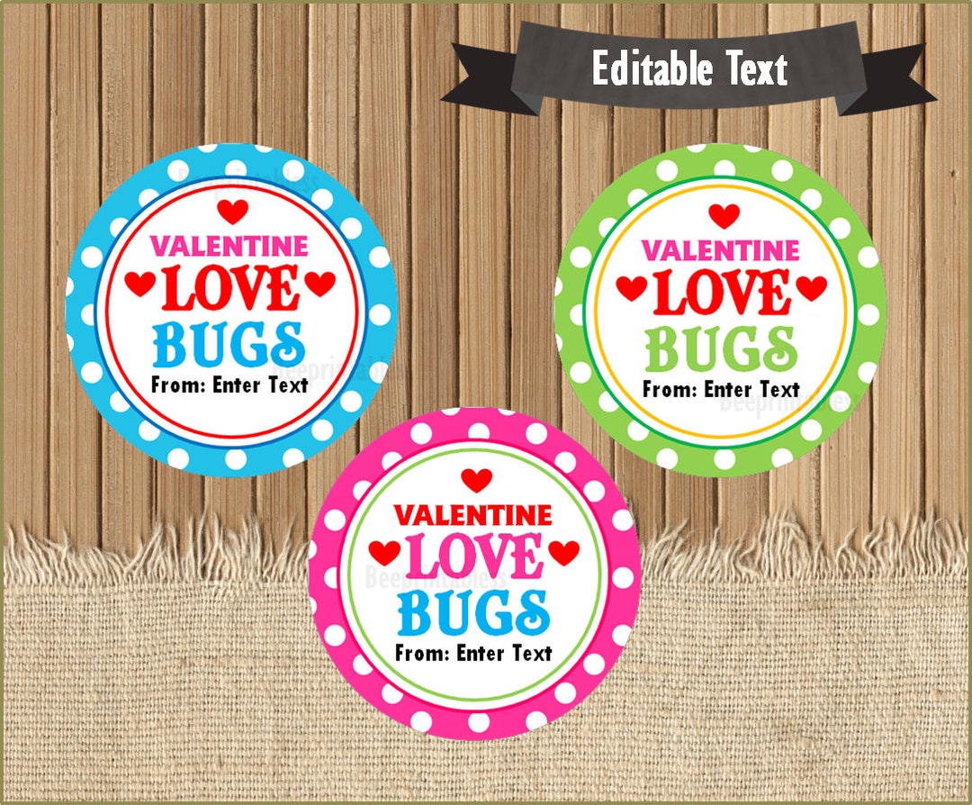 Bugs Valentine Cards, Printable Gummy Worms Valentine Tag, School ...