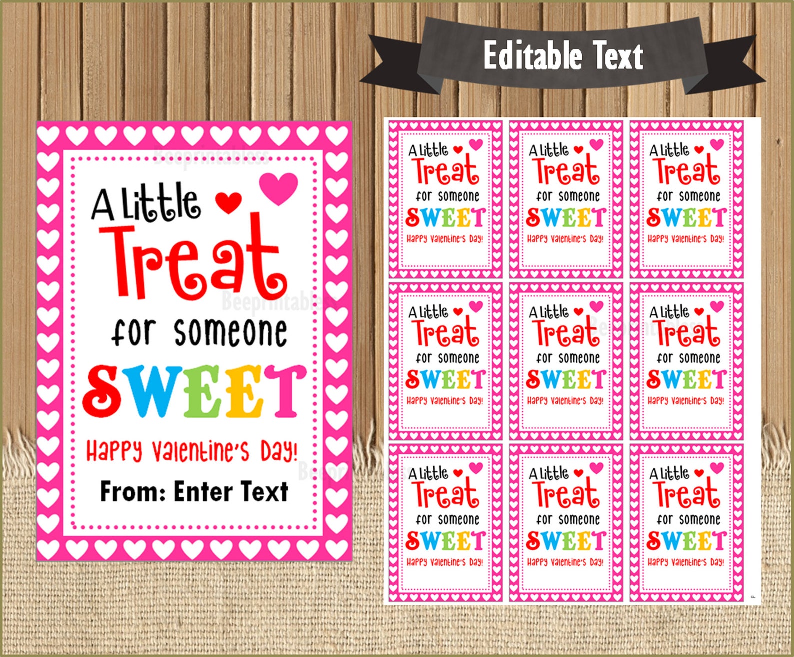 Sweet Treat Valentine's Day Gift Tags Valentine Tag | Etsy