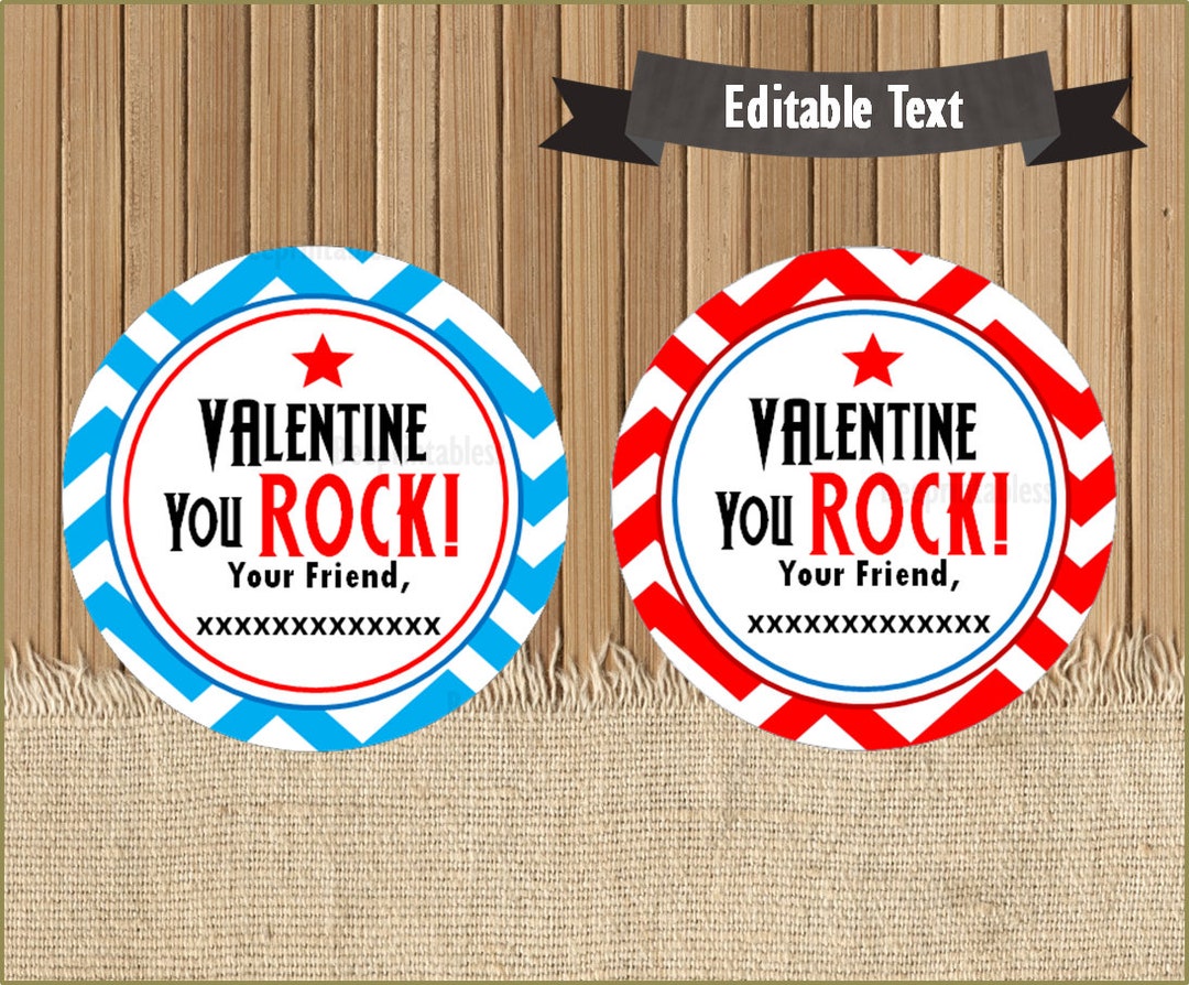 You Rock Valentine Cards, Printable Popping Rocks Valentine, School ...