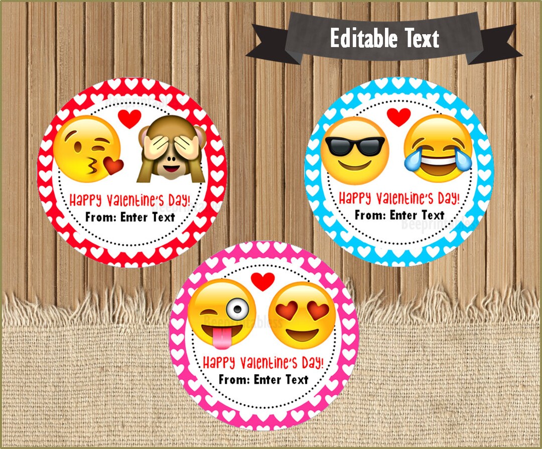 Emoji Valentine Cards, Printable Funny Emojis Valentine, School ...