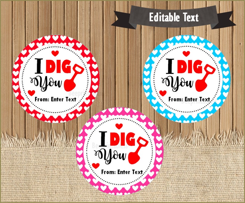 I Dig You Valentine Cards Printable Valentine Shovel School - Etsy