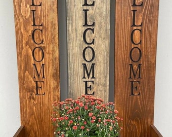 Porch Planter Welcome Sign - Etsy
