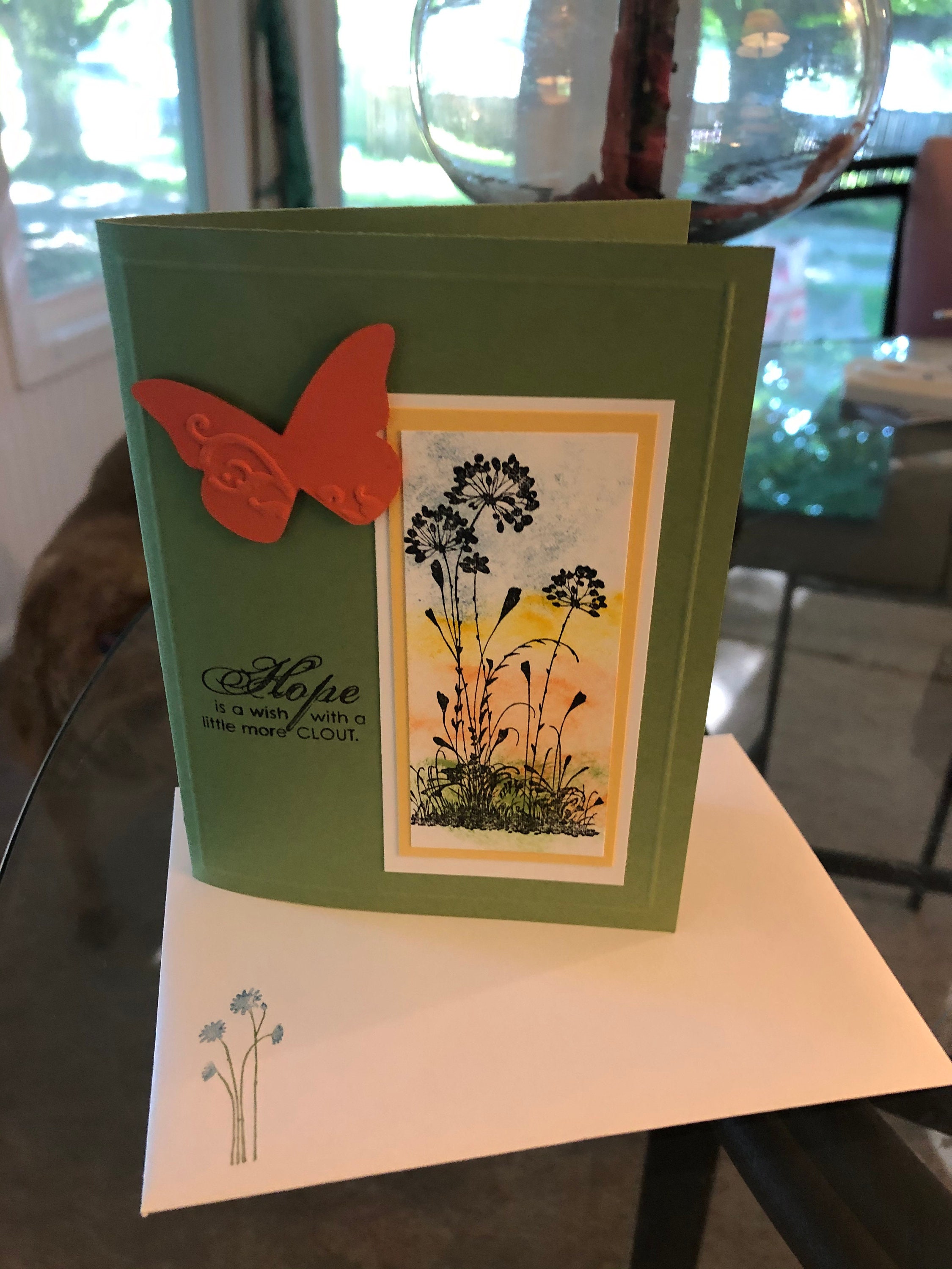 Greeting Card Filled With Hope; "hope is a Wish With a Little More ...