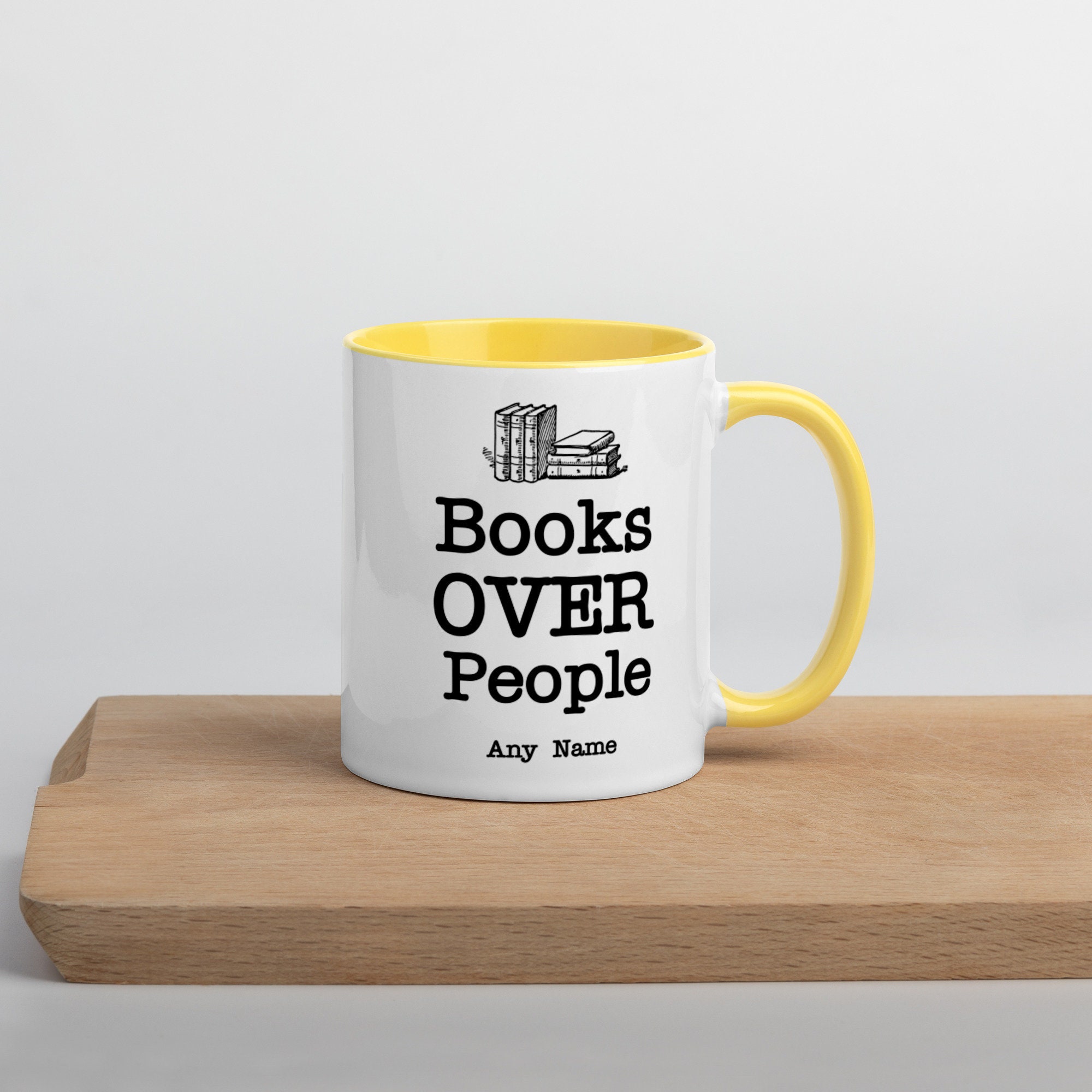 Personalized Books Over People Funny Book Lover Gift Book Lover Mug ...