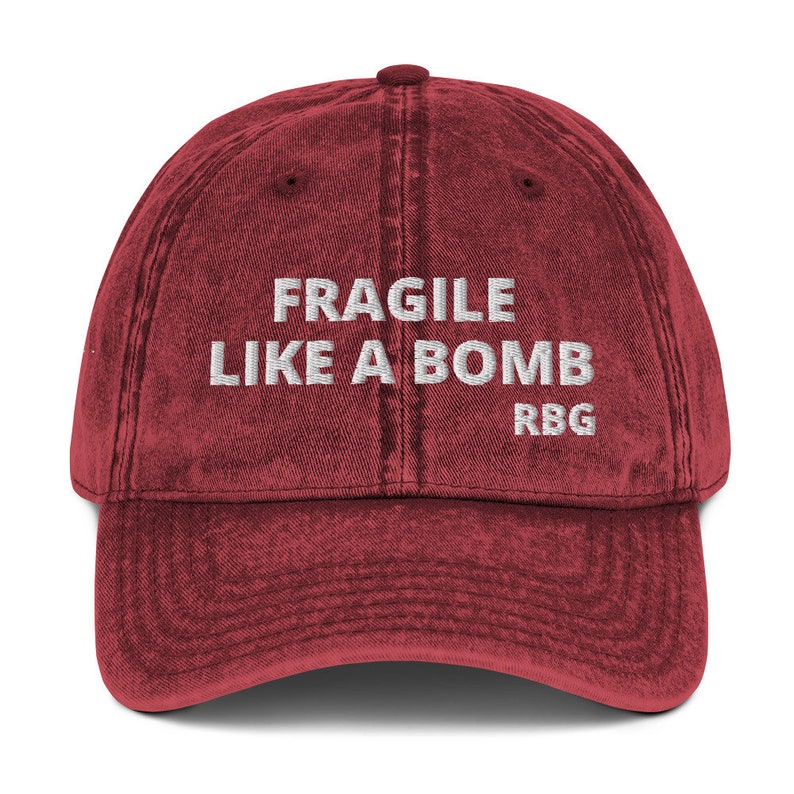 Fragile Like a Bomb RBG Vintage Cotton Twill Cap Rbg Hat Ruth - Etsy