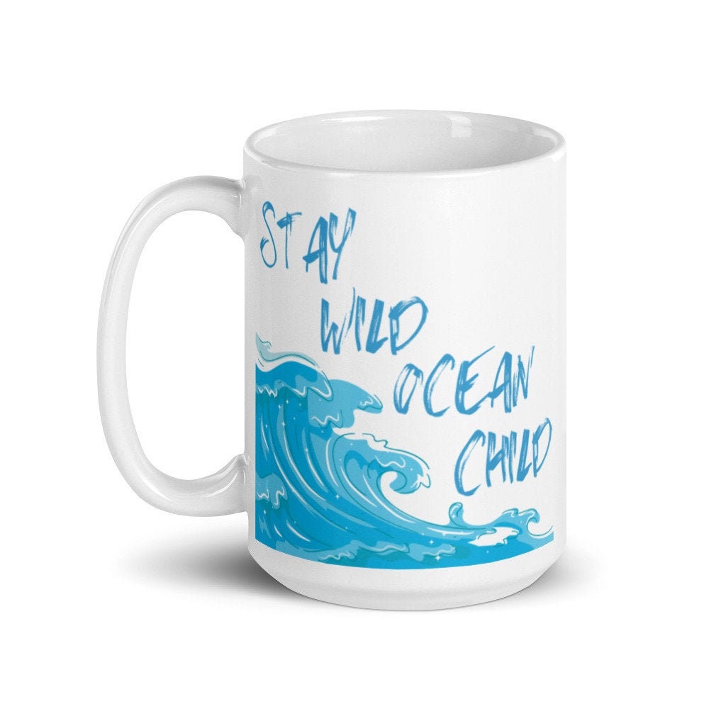 Mugs gift for swimmer mom ocean lover wild woman funny mug swimming ...