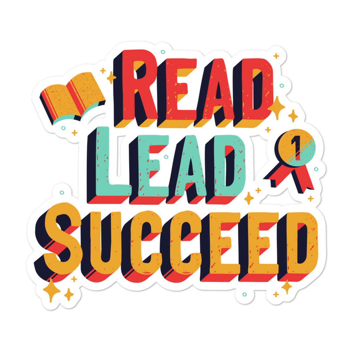 Read Lead Succeed Sticker Book Lover Book Worm Lover Sticker - Etsy UK