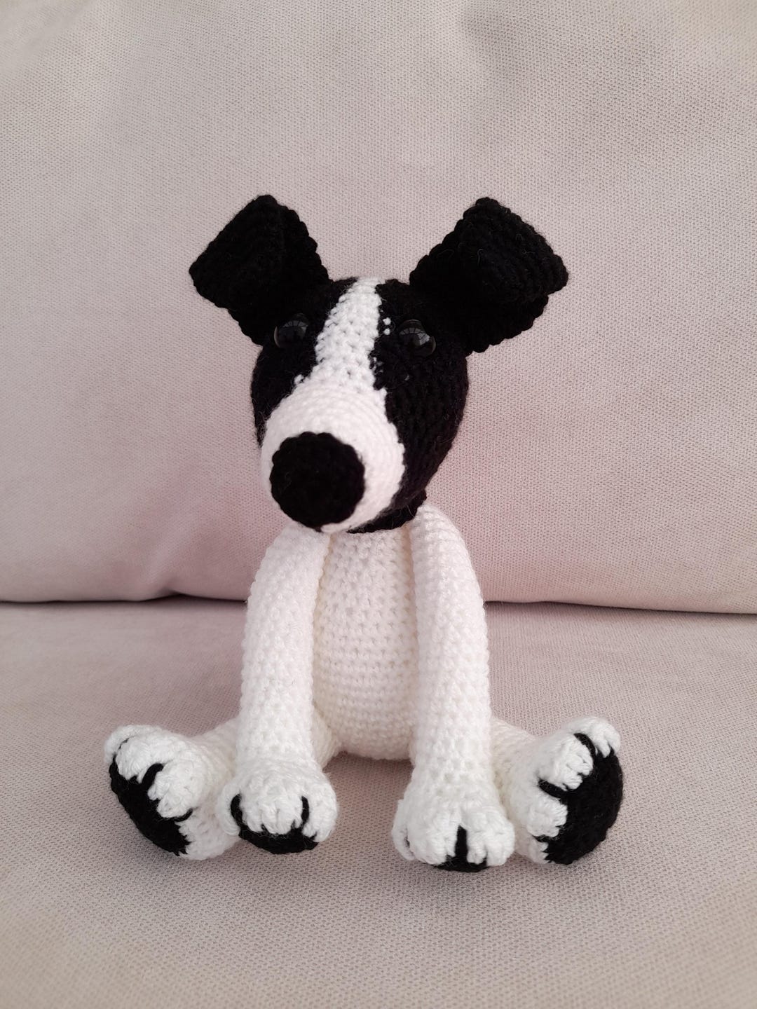 Hand Crocheted Jack Russell Plush Toy: Acrylic Yarn, 9-inch - Etsy