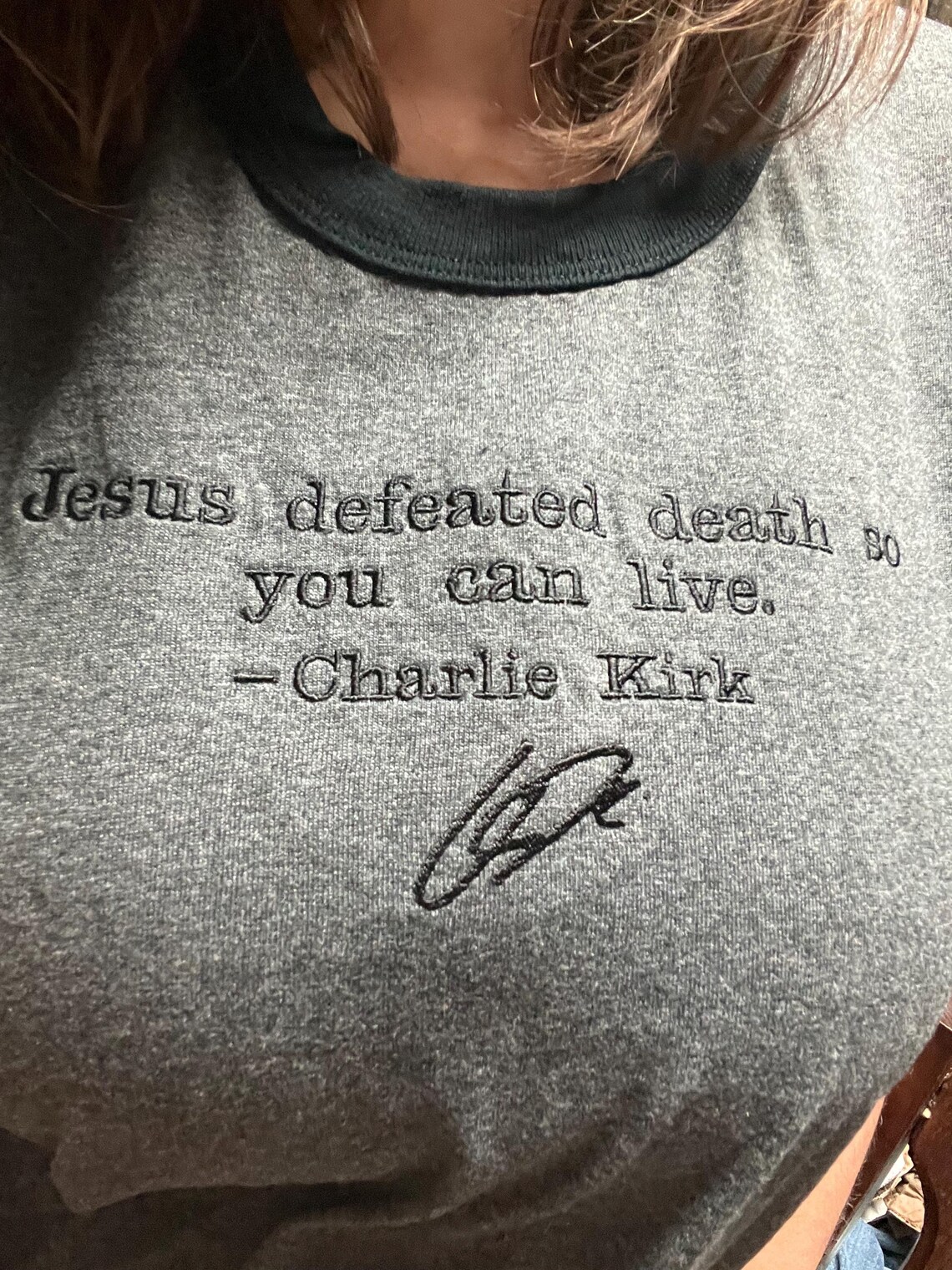 Charlie Kirk's Signature Embroidery Design - Etsy