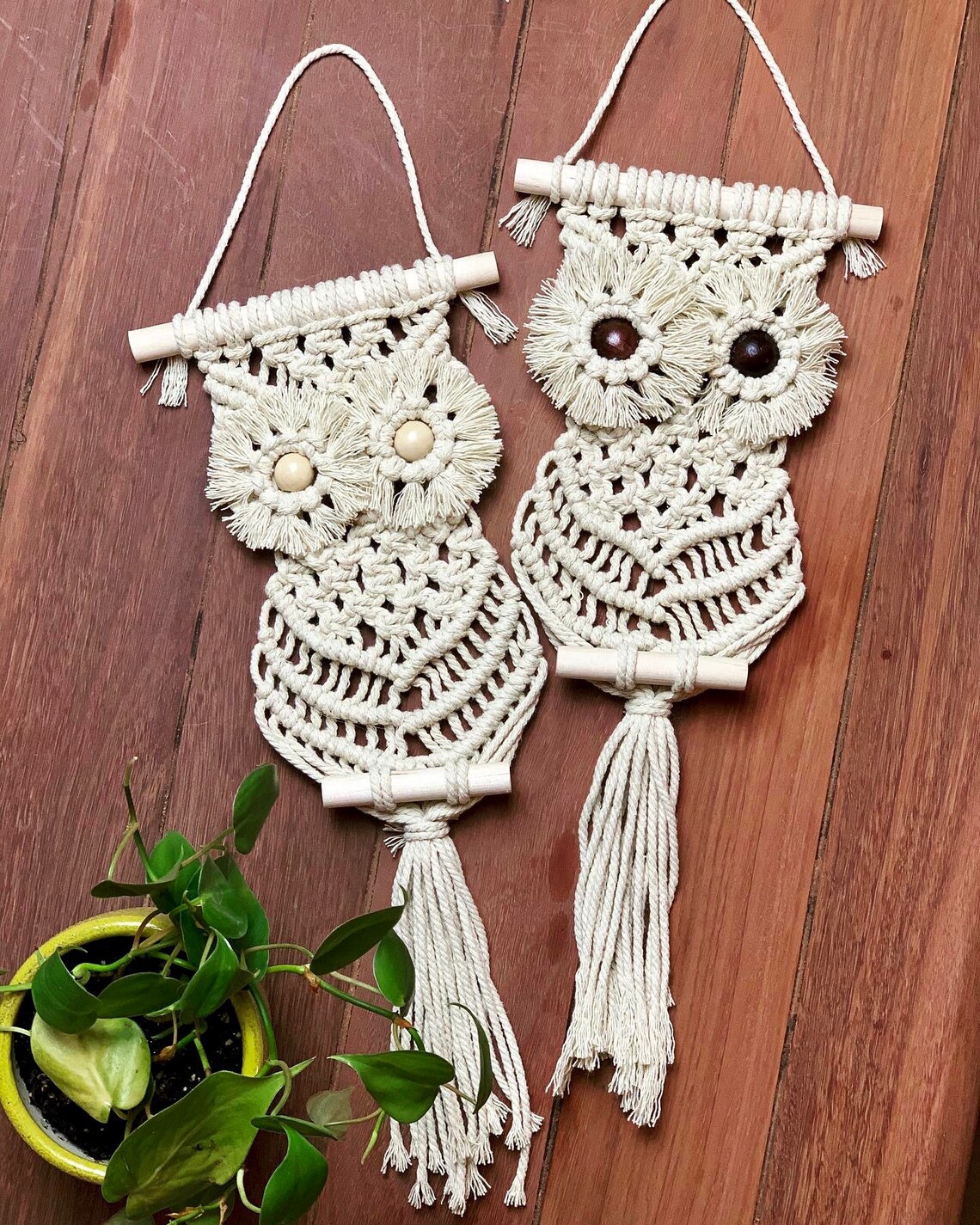 Mini Macramé Owl Macrame Wall Hanging | Etsy