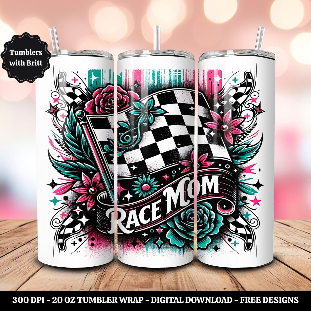 Race Mom 20oz Sublimation Tumbler Design, Race Car Png, Racing PNG ...