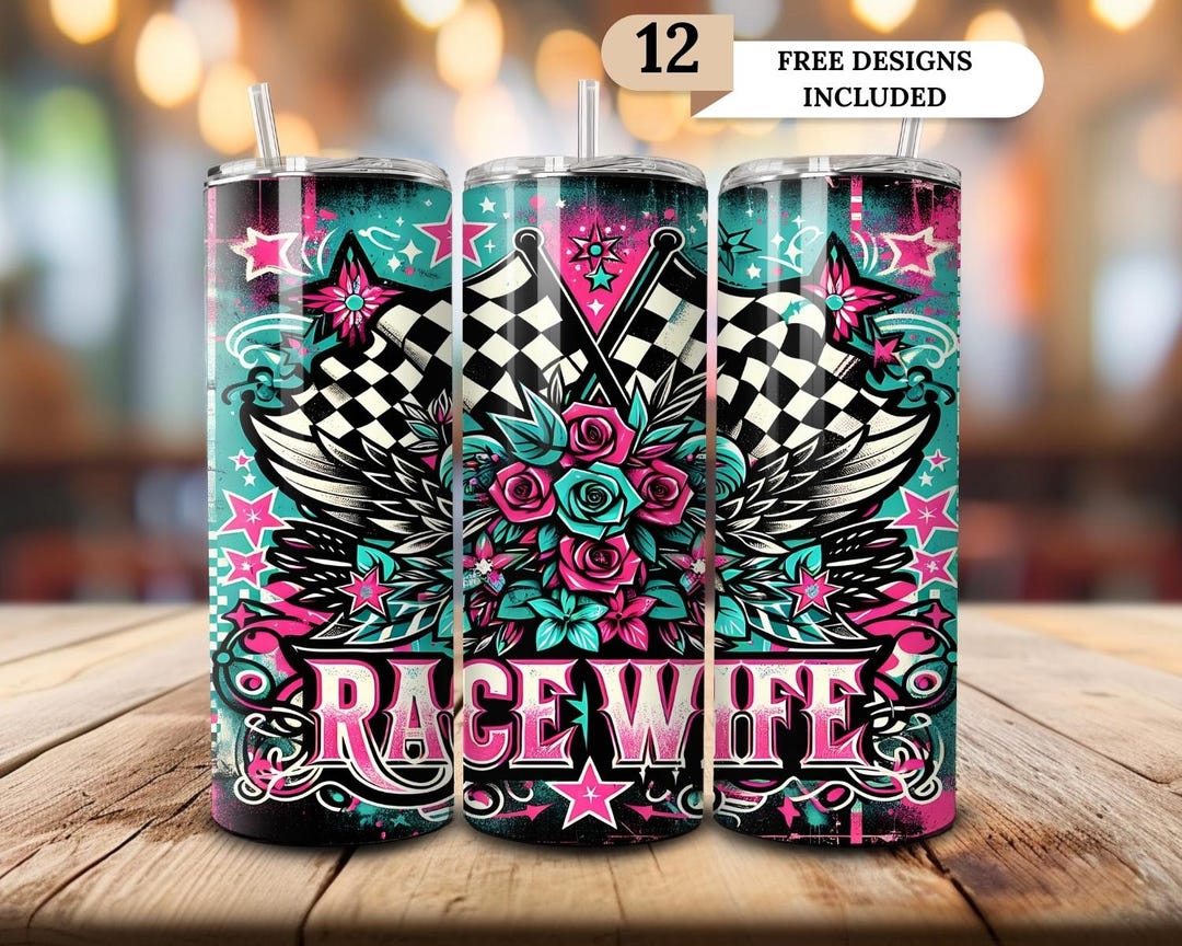 Race Wife 20oz Sublimation Tumbler Design, Race Car Png, Racing PNG ...