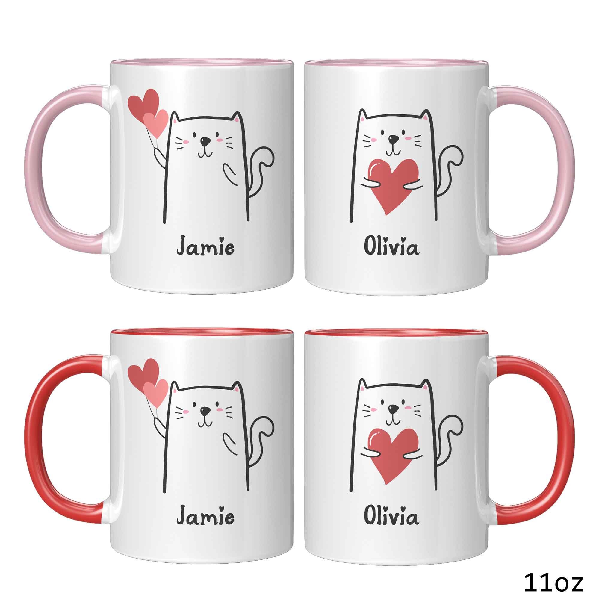 Personalized Cat Mugs for Couple Boyfriend Girlfriend Mugs - Etsy