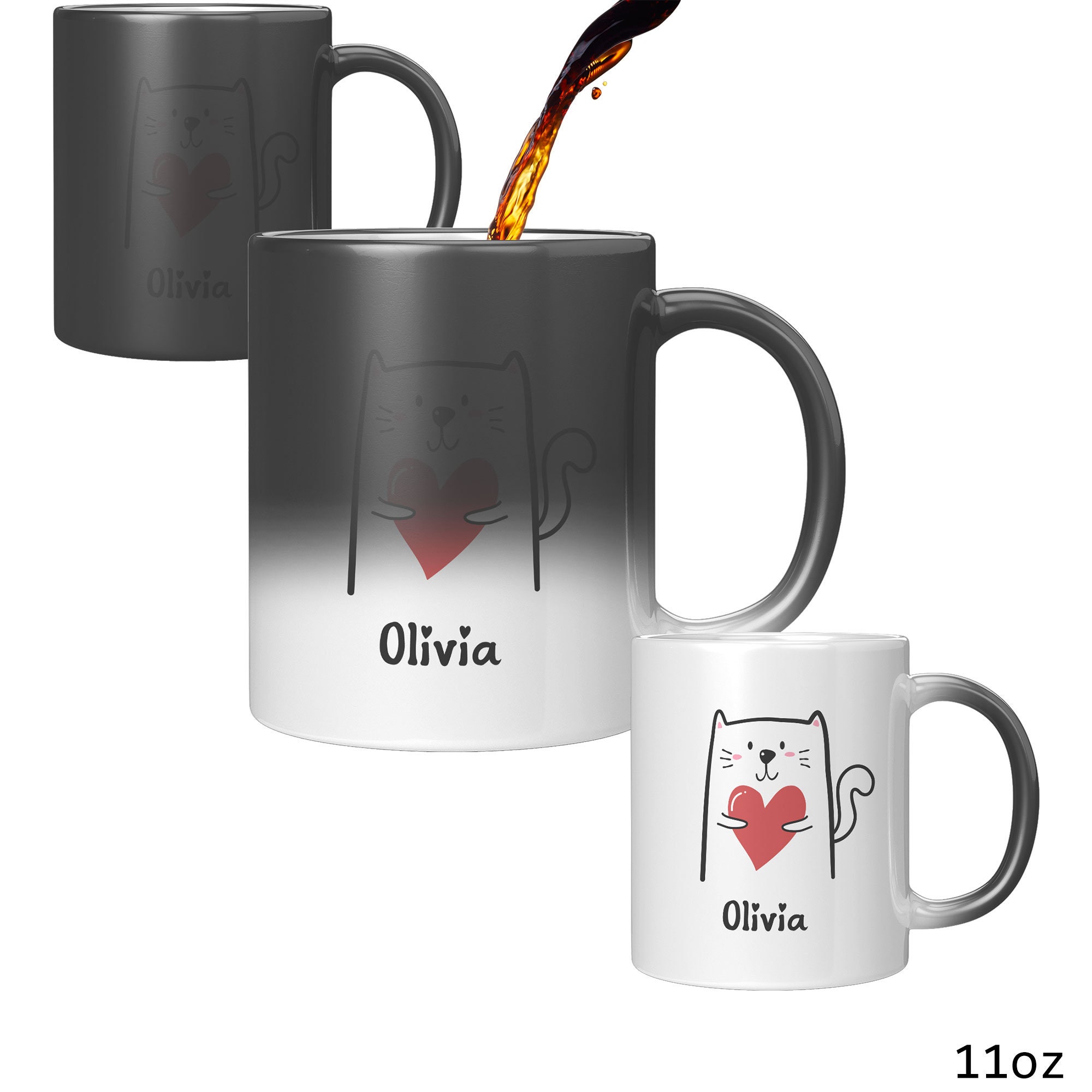 Personalized Cat Mugs for Couple Boyfriend Girlfriend Mugs | Etsy