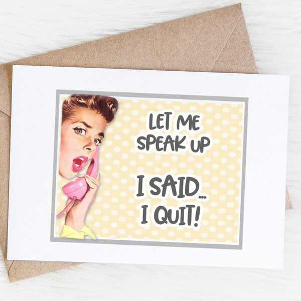 Funny Resignation Cards - Etsy