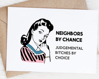 Funny Card for Neighbor, Neighbor Card, Neighbor Thank You Card ...