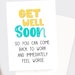 Funny Coworker Get Well Soon Card - Etsy