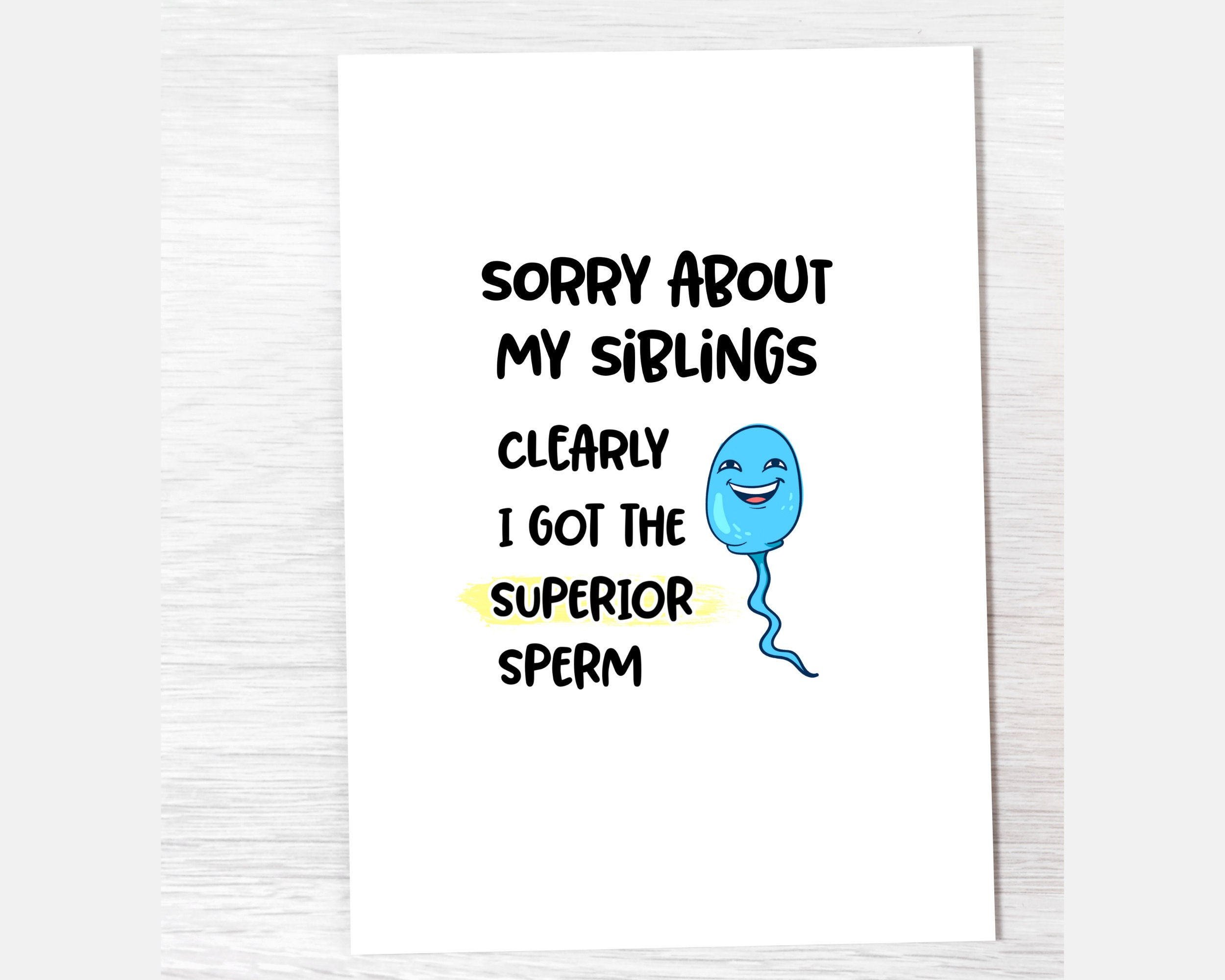 Funny Fathers Day Card Dad Birthday Sorry About My Siblings Etsy