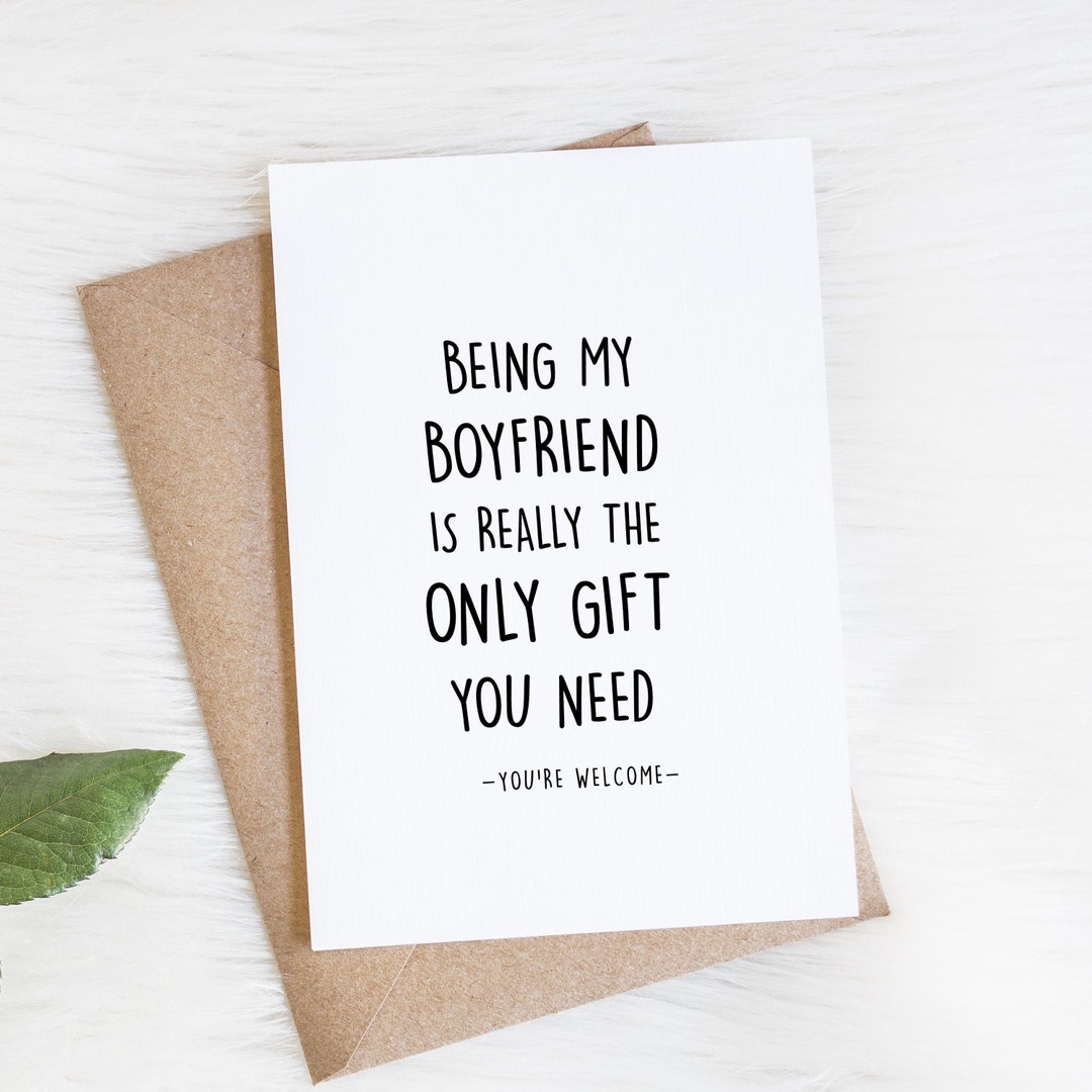 Boyfriend Card, Boyfriend Birthday, Funny Anniversary Card for Him - Etsy