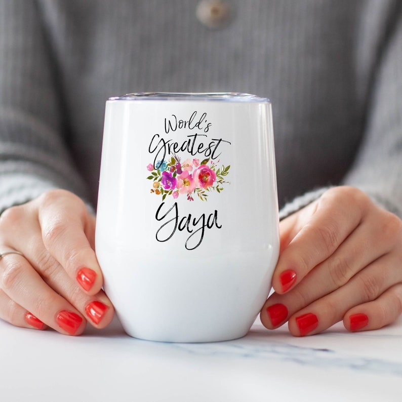 World's Greatest Yaya Wine Tumbler Cup - Etsy