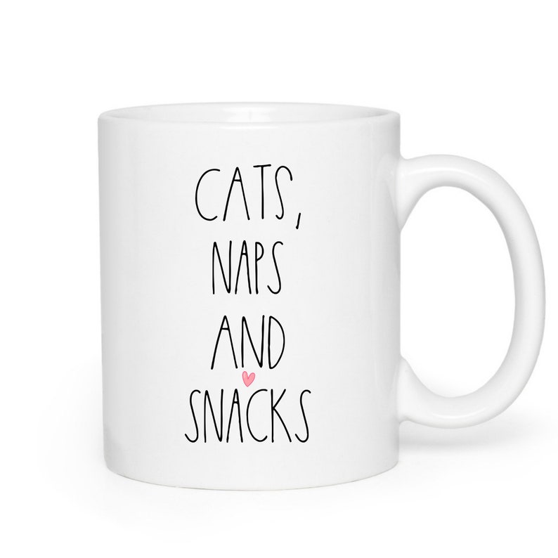 Cats Naps and Snacks, Funny Cat Lover Gift, Coffee Mug - Etsy