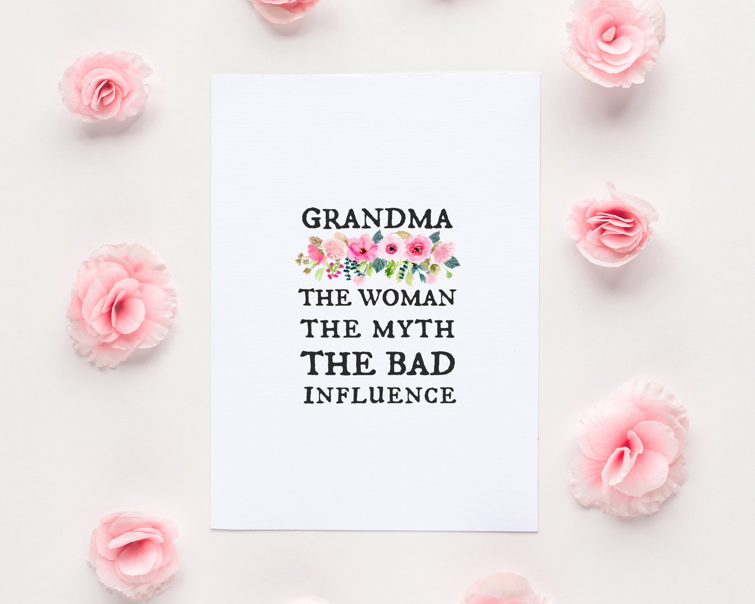 Funny Grandma Card, the Woman the Myth the Bad Influence, Grandmother ...
