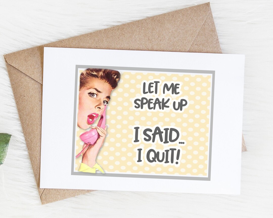 Carte de démission drôle j'arrête adieu au revoir - Etsy France