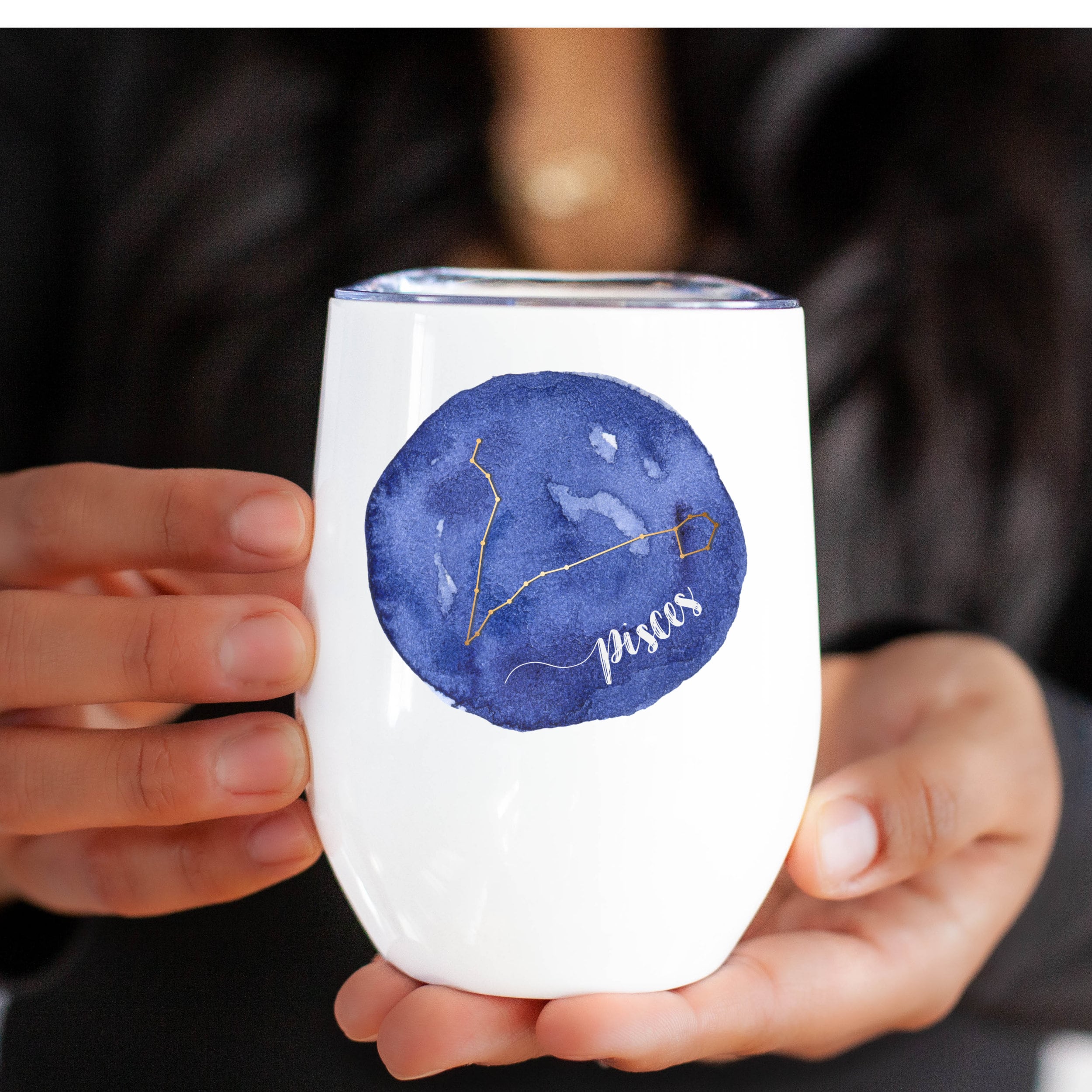 Pisces Mug, Zodiac Gift, Constellation Tumbler Cup, March Birthday ...