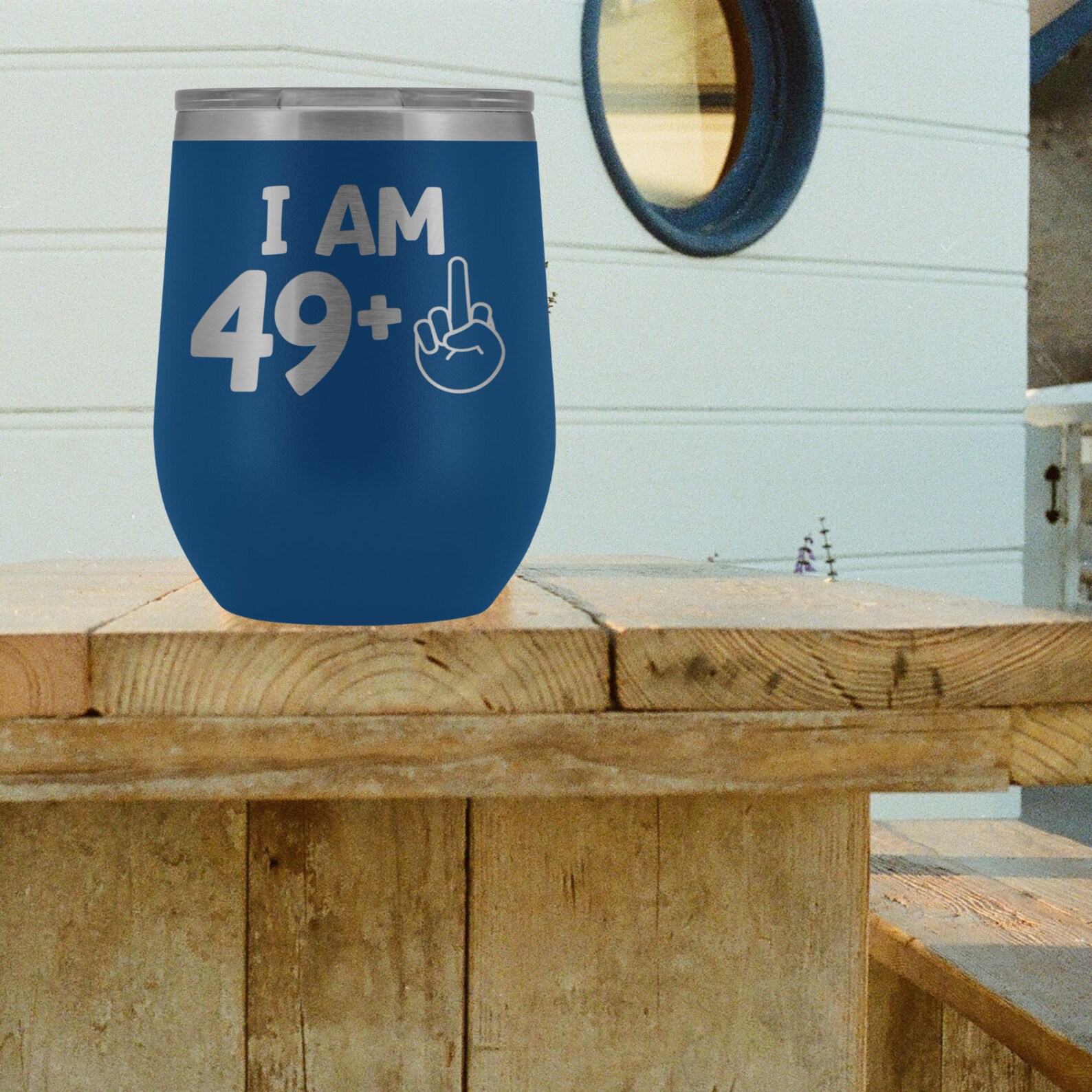 Funny 50th Birthday Gag Gift I Am 49 Plus One Stemless Wine - Etsy