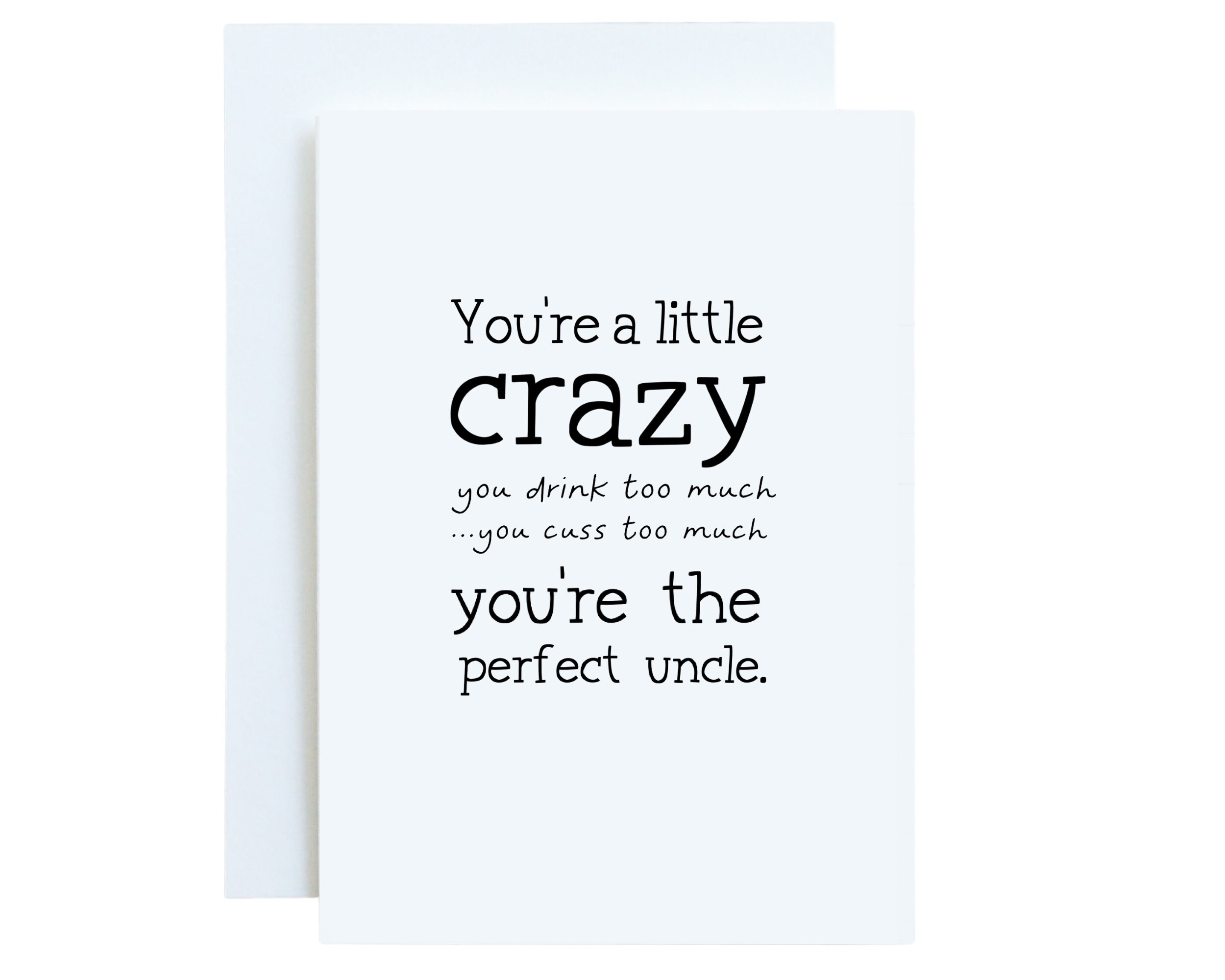 Funny Uncle Card Father's Day Uncle Birthday Gift From | Etsy