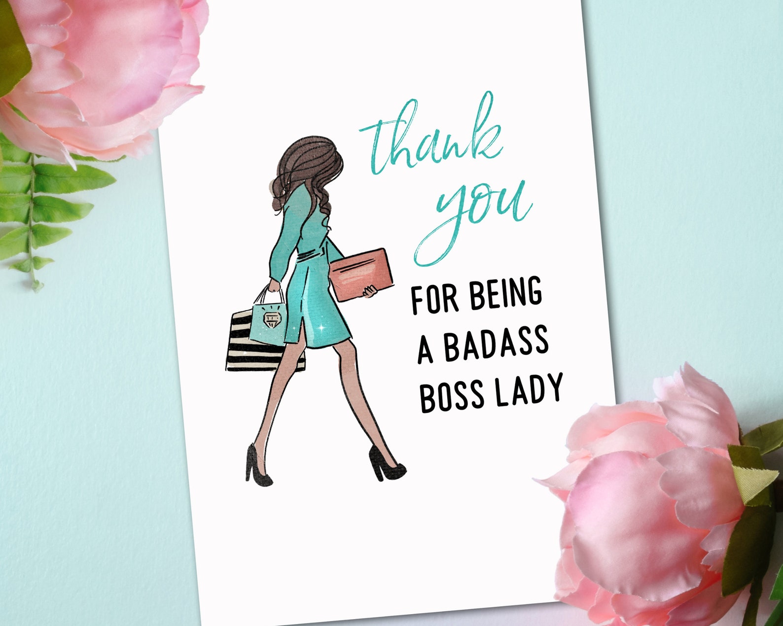 Boss Day Card Female Boss Thank You Bosses Appreciation - Etsy