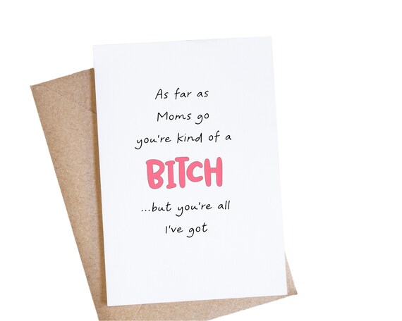 Funny Card For Mom Mother's Day Mom Birthday You're | Etsy