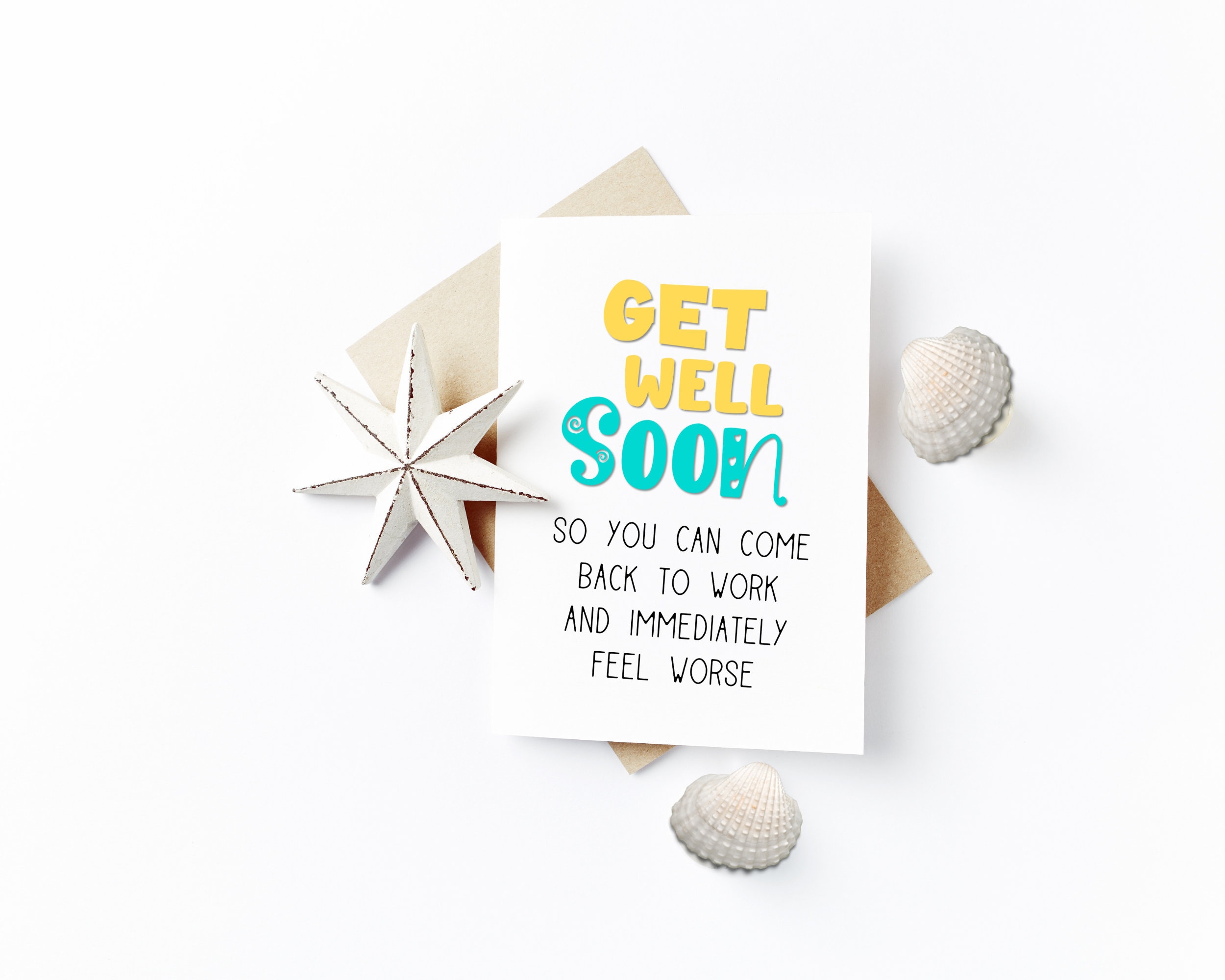 Funny Coworker Get Well Soon Card | Etsy