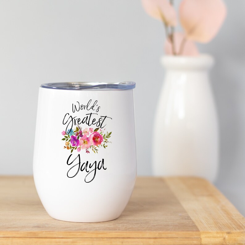 World's Greatest Yaya Wine Tumbler Cup - Etsy