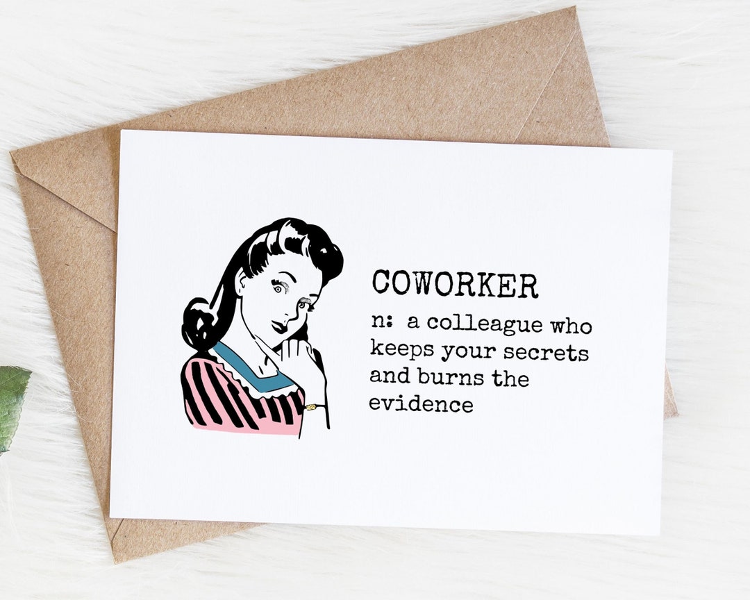 Coworker Leaving Card, Funny Coworker Birthday, Work Bestie Card, Going ...