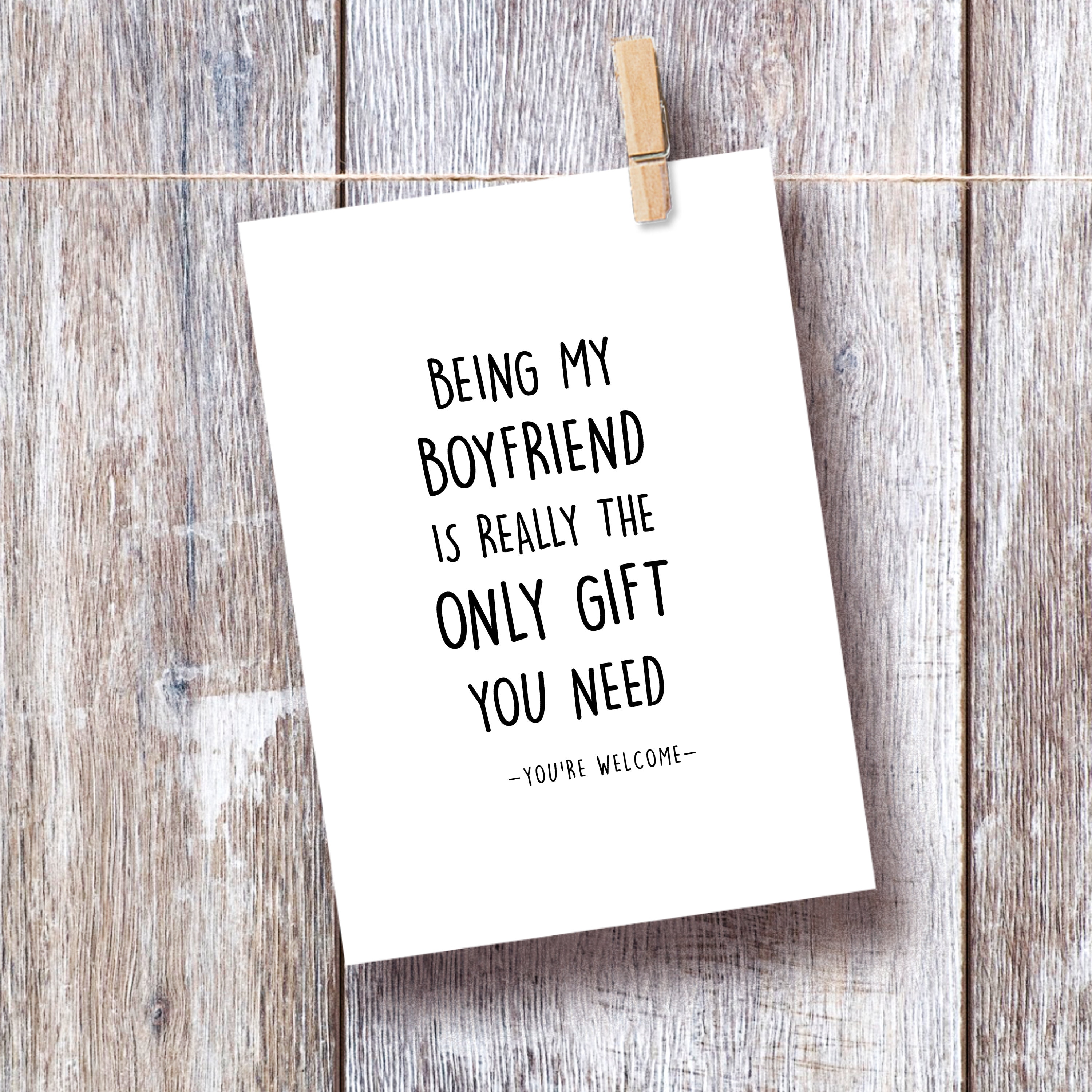 Boyfriend Card Boyfriend Birthday Funny Anniversary Card for - Etsy