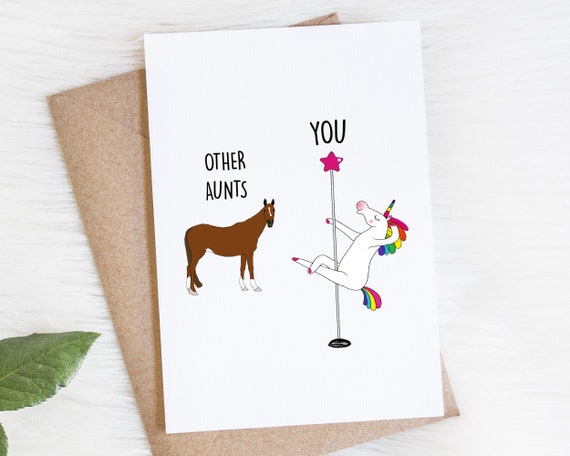 Funny Aunt Birthday Card Other Aunts You Gift for Auntie - Etsy